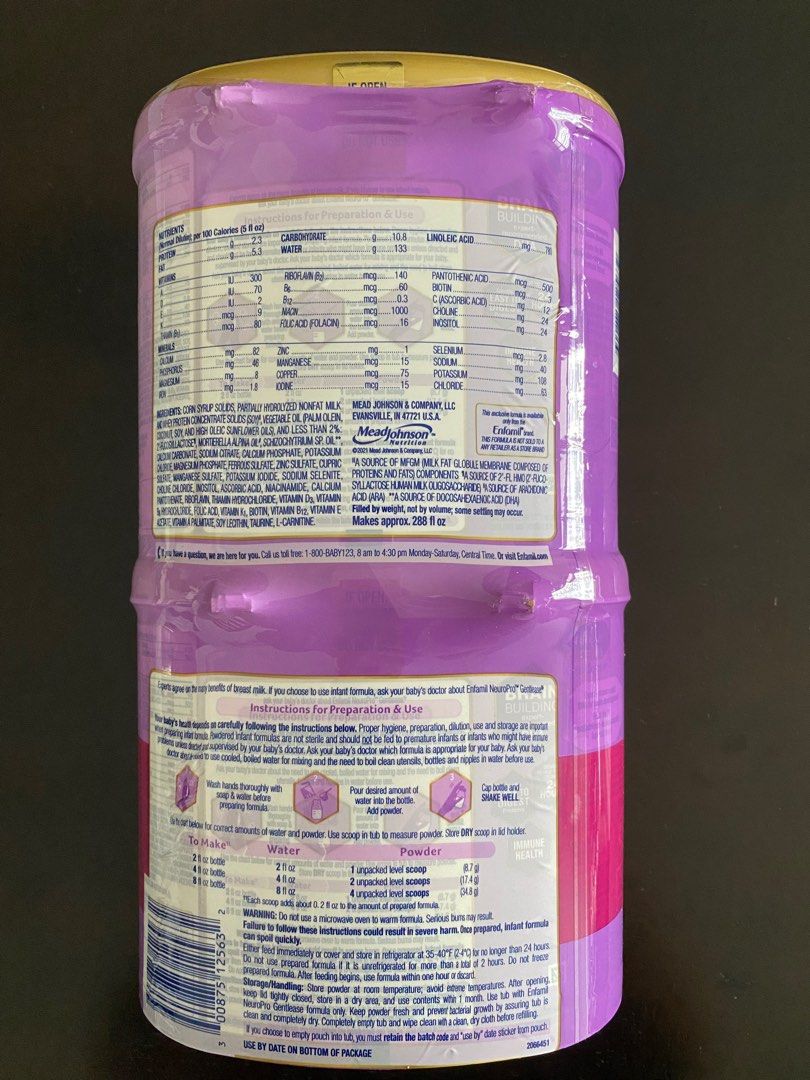 Enfamil NeuroPro Gentlease Infant Formula Milk Powder Stage 1 for 0-12 ...