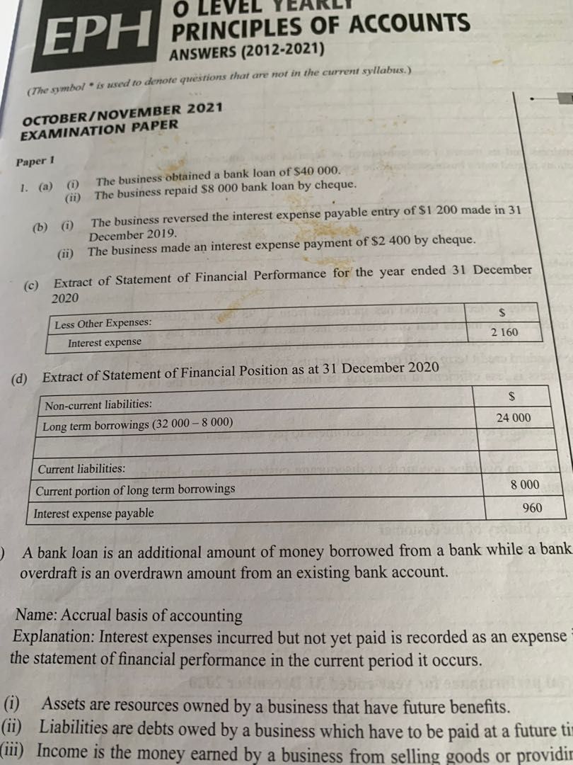EPH O level Principles of Accounts, Hobbies & Toys, Books & Magazines ...