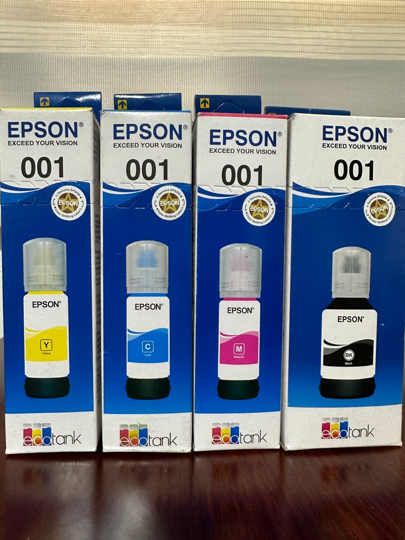 Epson 001 Ink (Black, Cyan, Yellow, Magenta), Computers & Tech ...