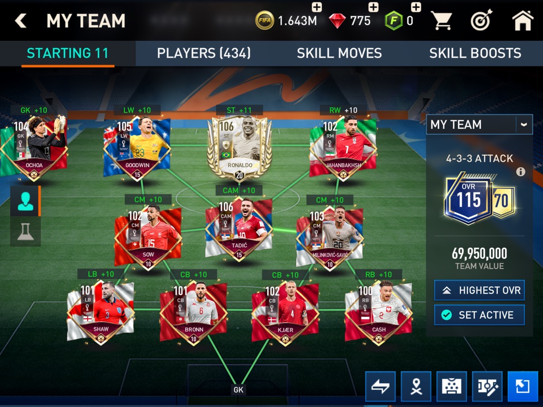 FIFA Mobile 115 OVR team (selling cheap and slightly negotiable), Video Gaming, Gaming ...