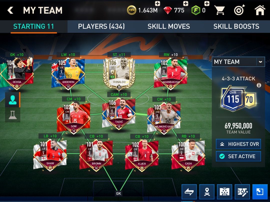 FIFA Mobile 115 OVR team (selling cheap and slightly negotiable), Video Gaming, Gaming ...