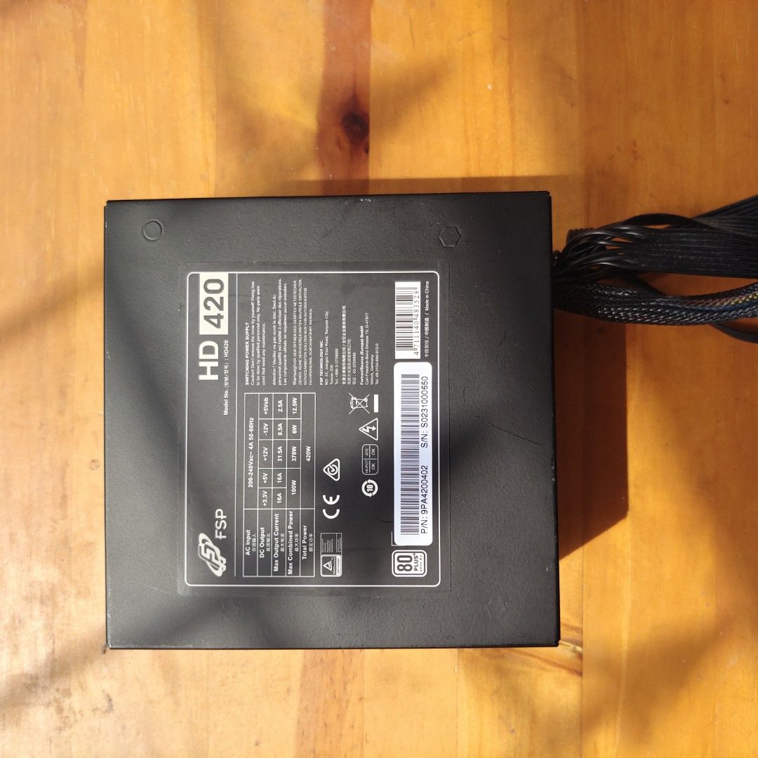 FSP HD420 420w Power Supply PSU, Computers & Tech, Parts & Accessories ...