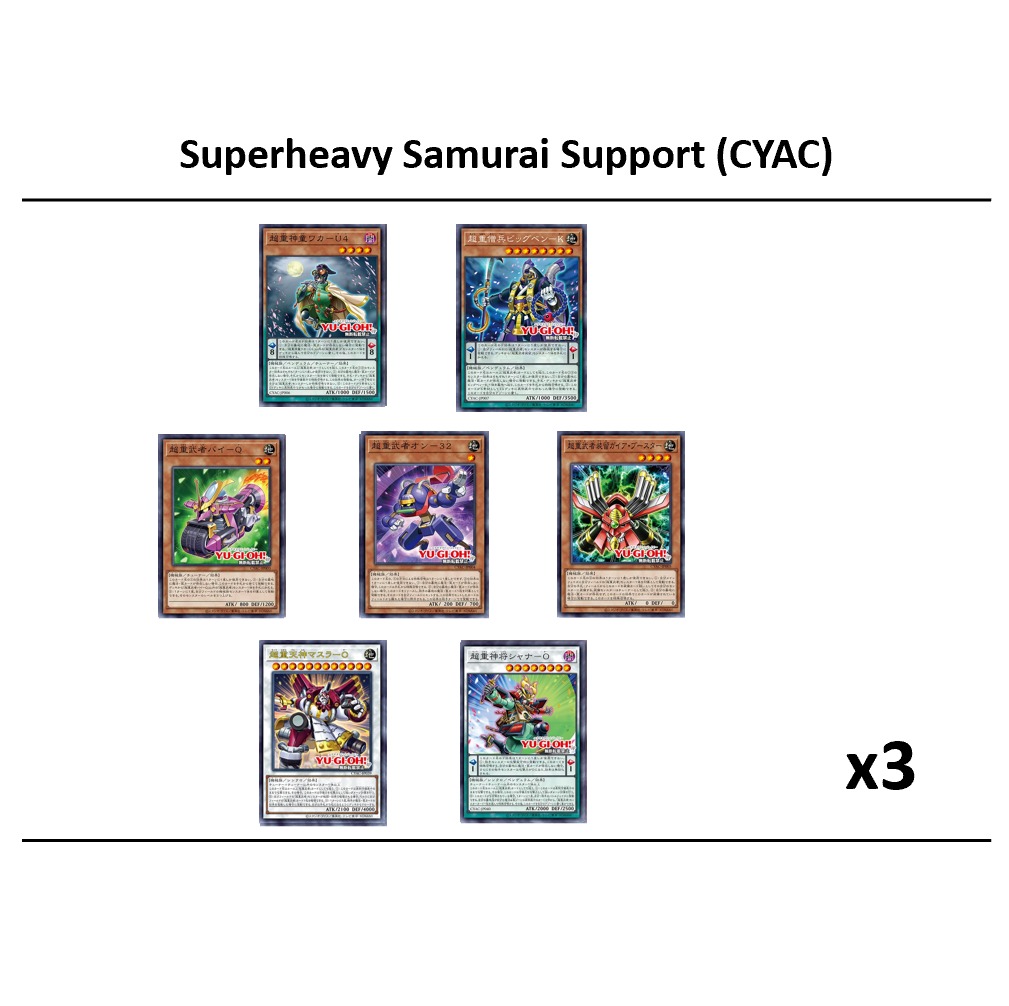 [FULL SET!] Superheavy Samurai Support Yugioh (CYAC), Hobbies & Toys, Toys & Games on Carousell