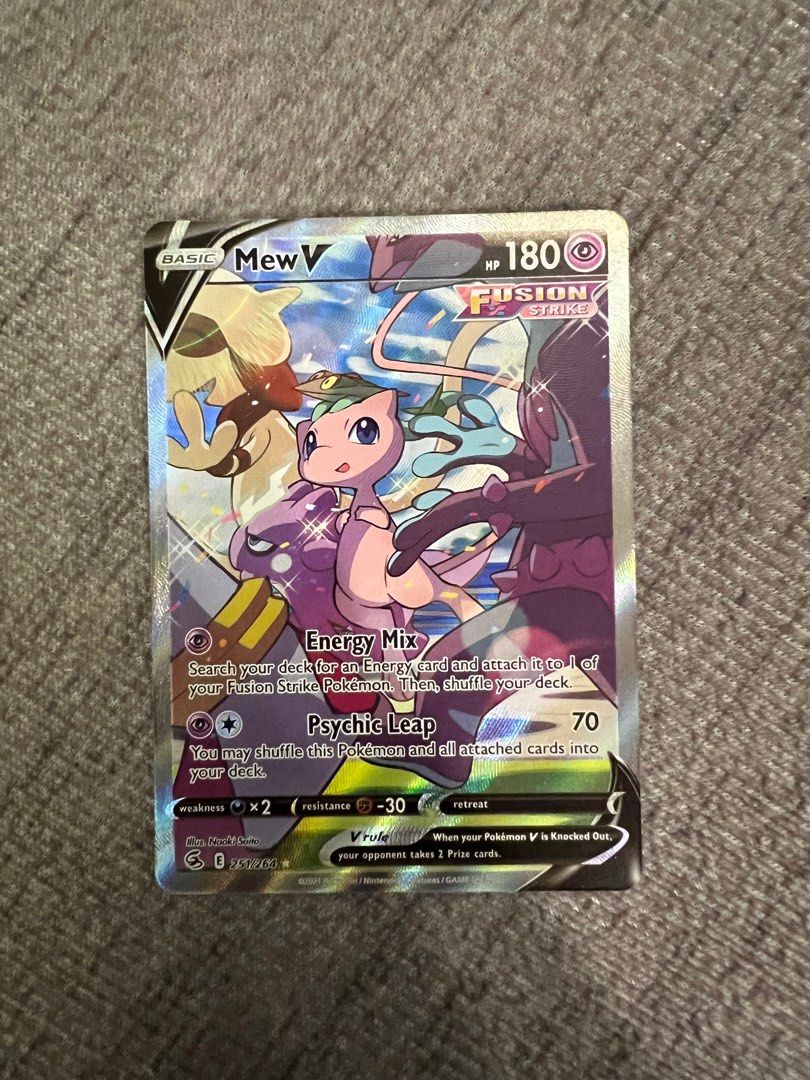 Fusion Strike - Mew Vmax & V Alternate Art, Hobbies & Toys, Toys & Games on Carousell