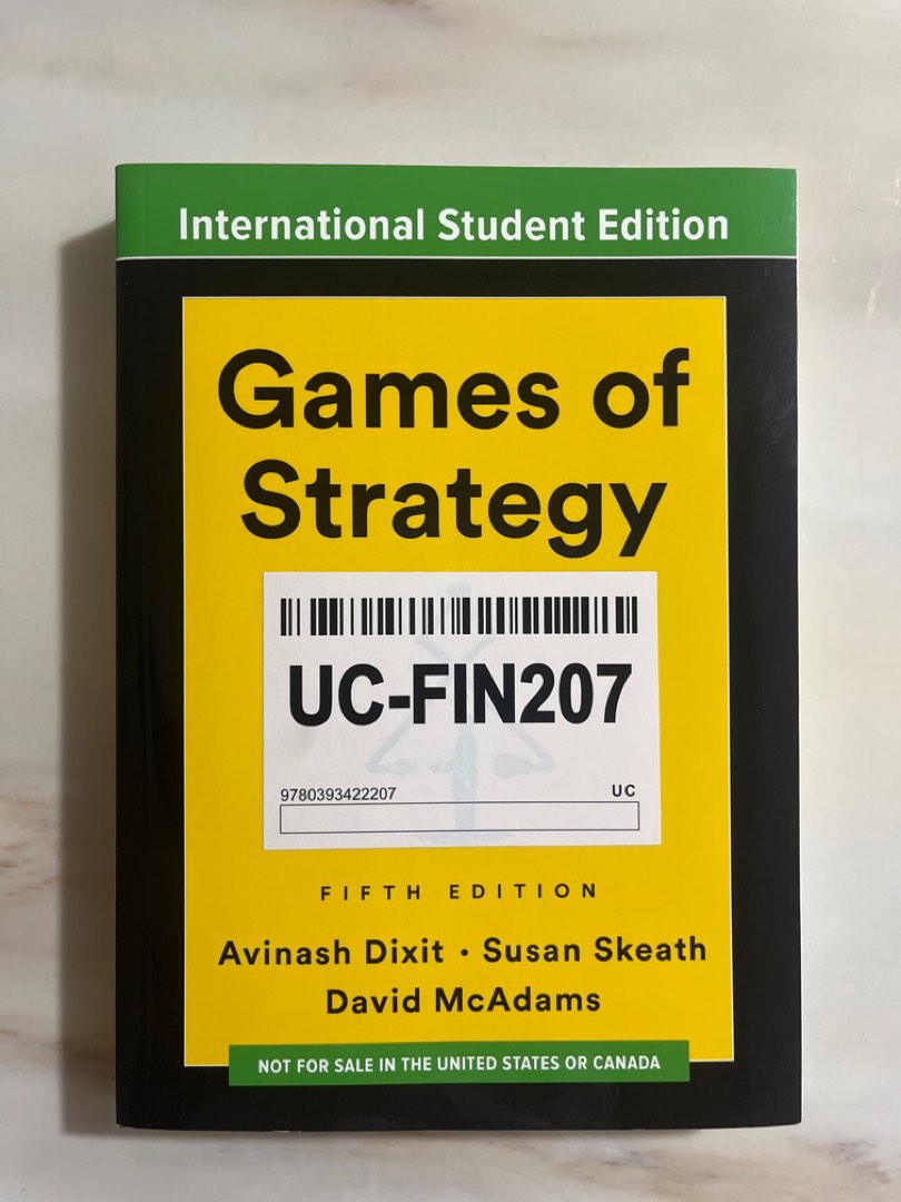 Games of Strategy (Fifth Edition), Hobbies & Toys, Books & Magazines ...