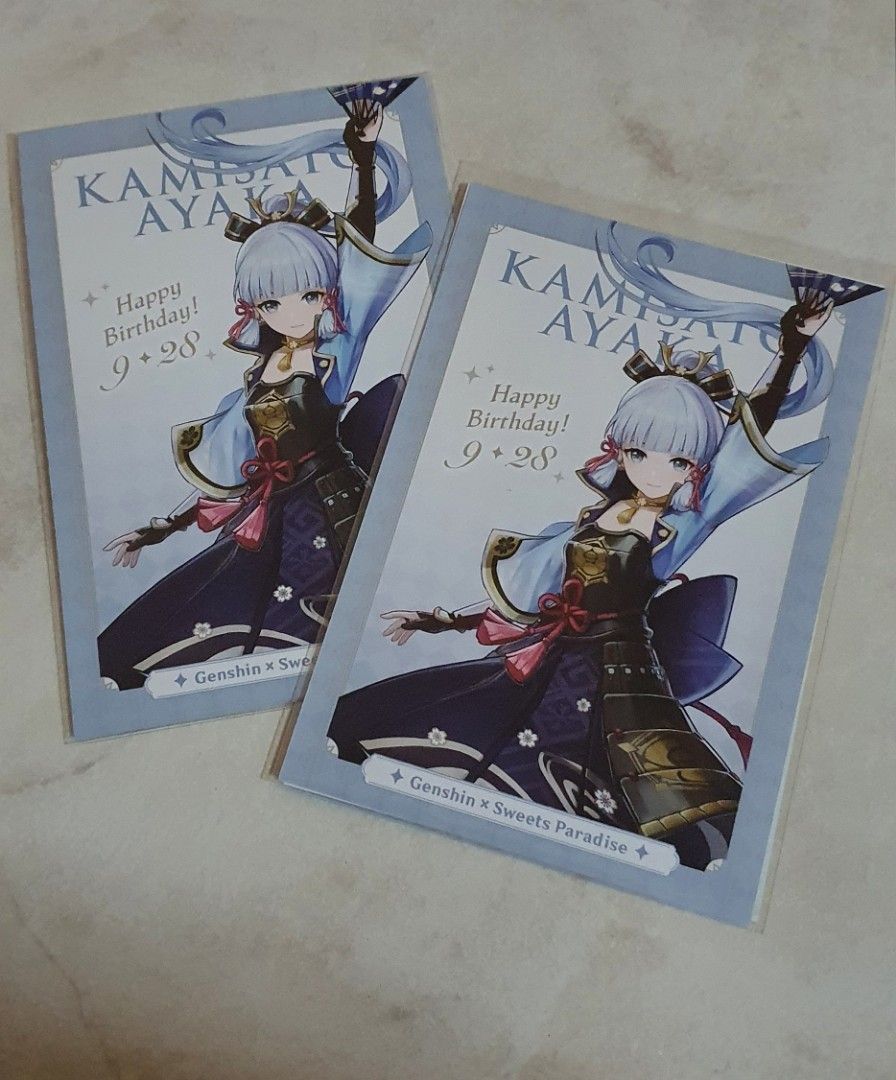Genshin Impact Kamisato Ayaka Birthday Benefit Card, Hobbies & Toys ...