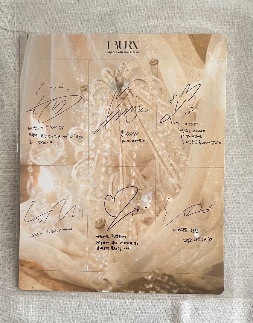 (G)I-DLE 6 Members I Burn Winter Photo Cards (Miyeon, Minnie, Soojin ...