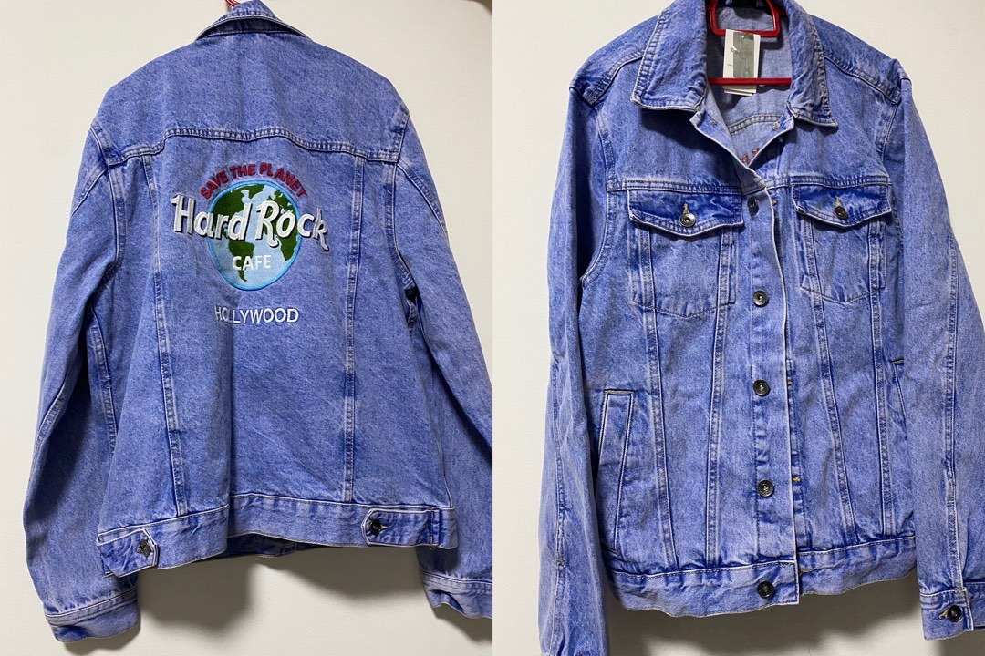 Hard Rock Denim Jacket, Women's Fashion, Coats, Jackets and Outerwear ...