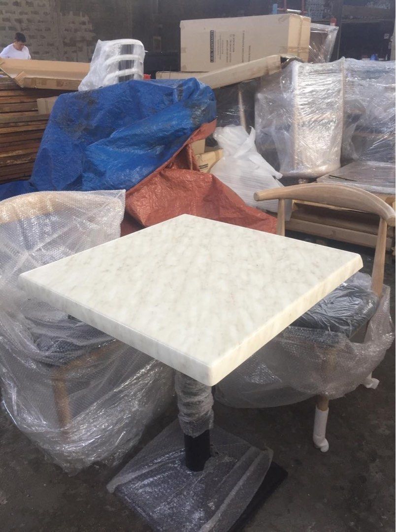 Heavy Duty Restaurant Grade Molded Isotop Table with Black Metal Leg ...