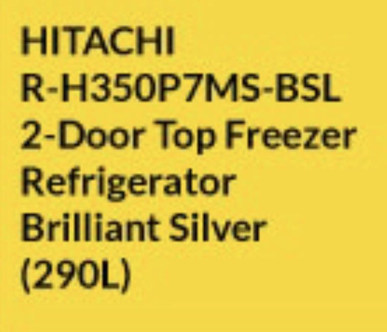 Hitachi 2 door fridge in silver colour, TV & Home Appliances, Kitchen ...