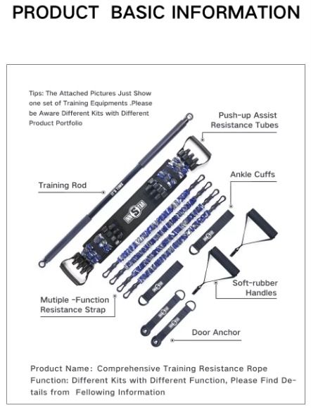 Home gym resistance exercise set, Sports Equipment, Exercise & Fitness ...