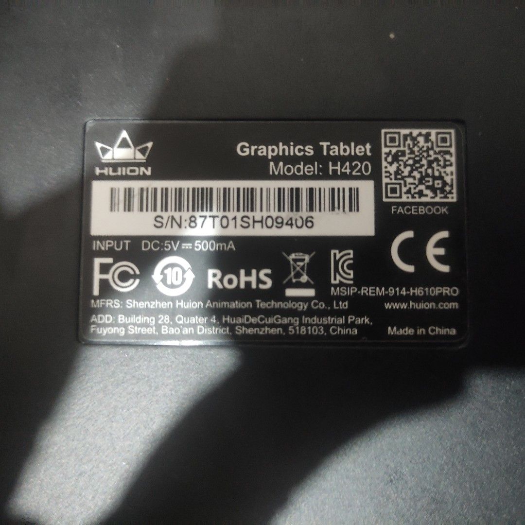 Huion h420 graphics drawing tablet only with usb, Mobile Phones ...