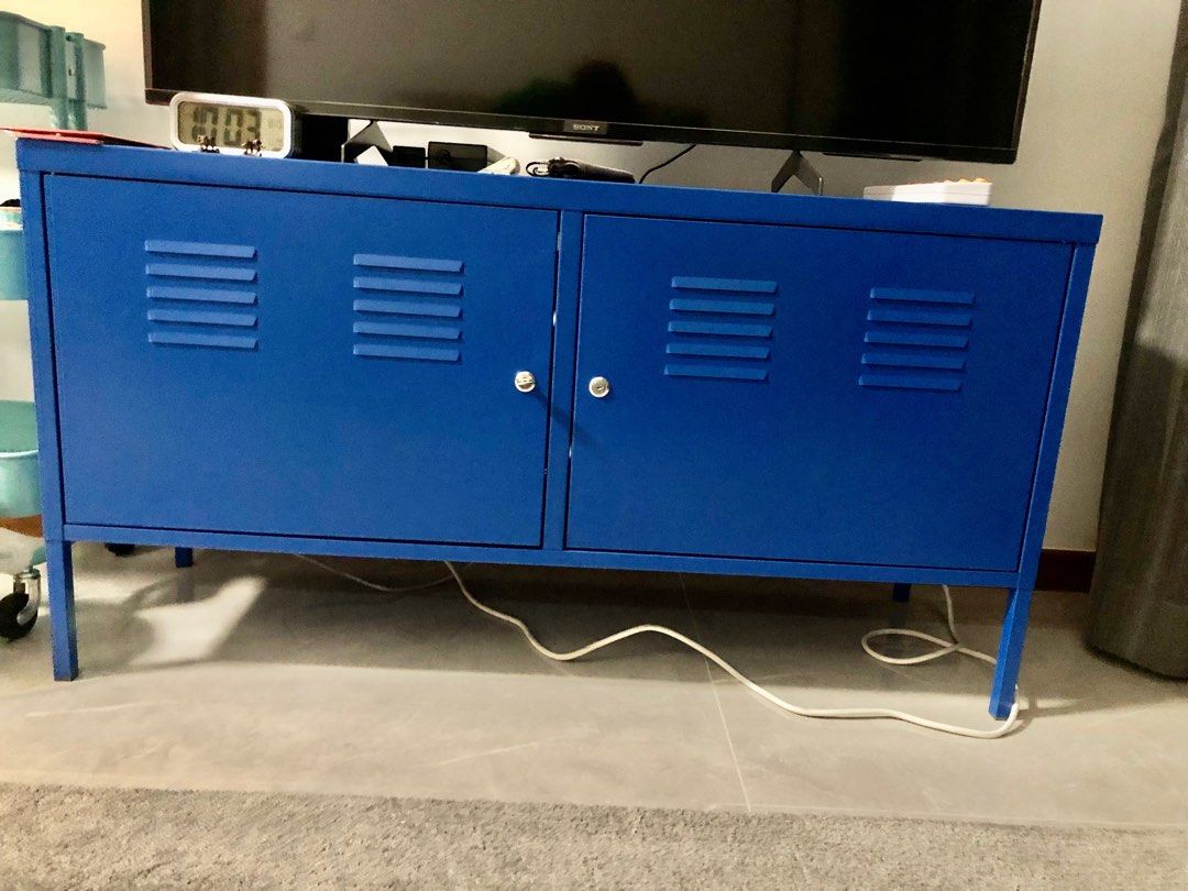 IKEA PS Cabinet Blue, Furniture & Home Living, Furniture, TV Consoles ...