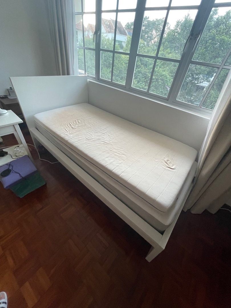 IKEA Single Bed Frame Only, Furniture & Home Living, Furniture, Bed ...