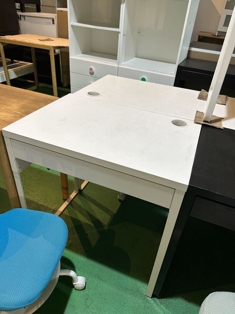 Ikea Small White Study Table, Furniture & Home Living, Furniture ...