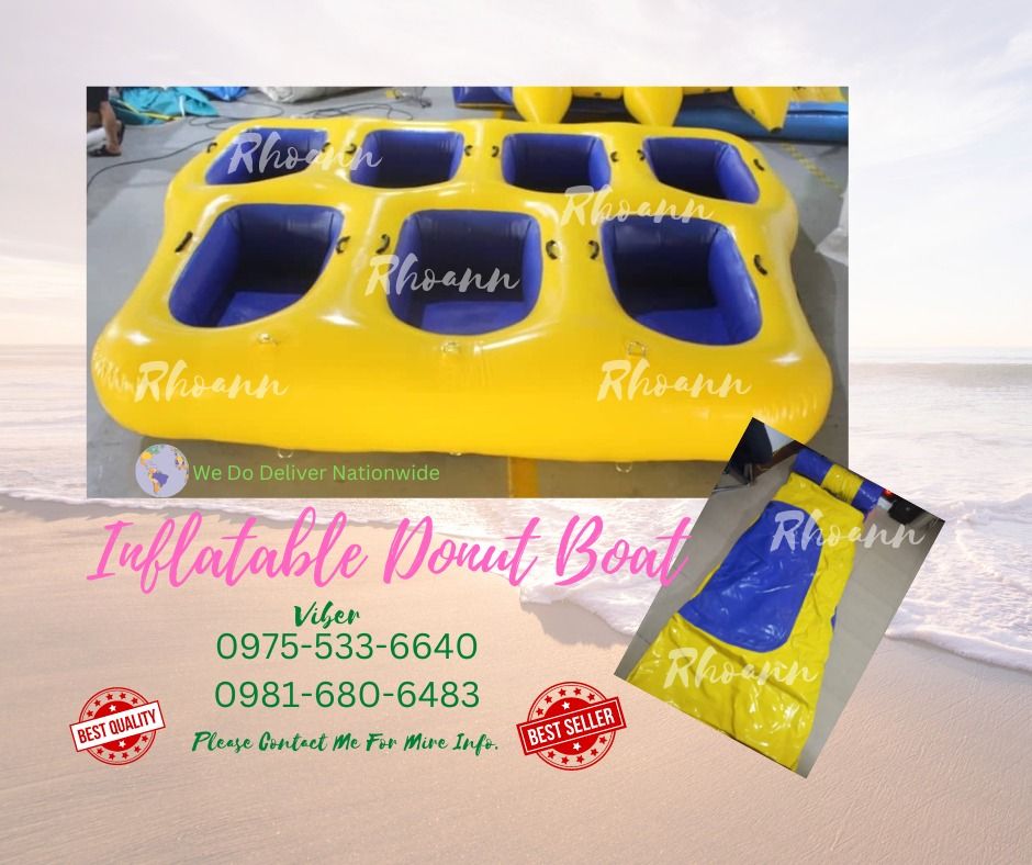 Inflatable Donut Boat 7 Seater Water Sport Equipment, Sports Equipment ...