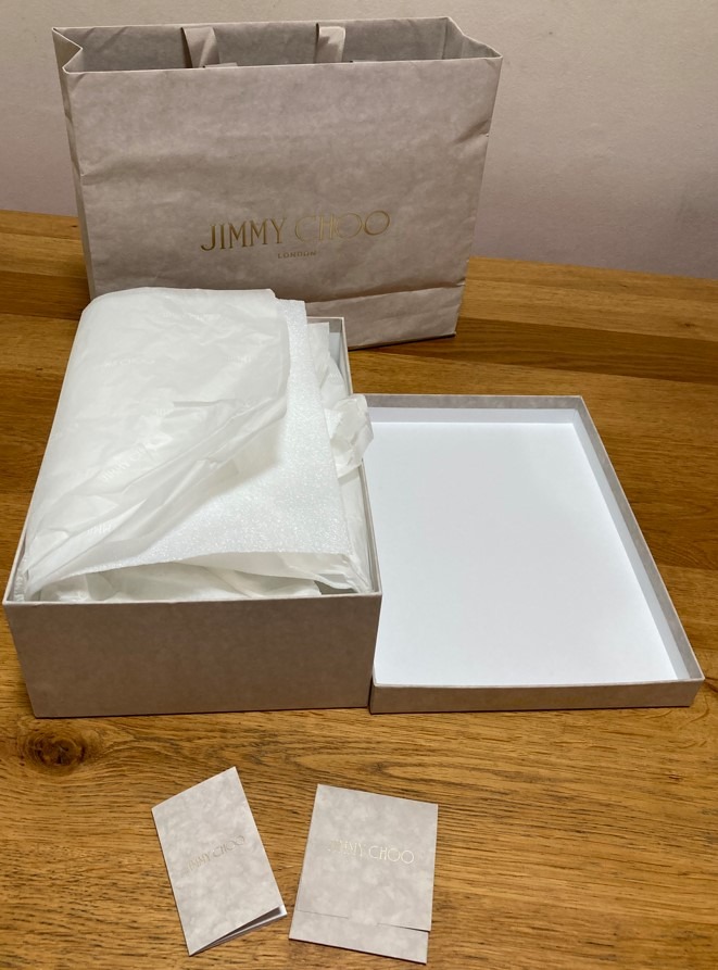 JIMMY CHOO shoe karton / box incl. bag, Luxury, Accessories on Carousell
