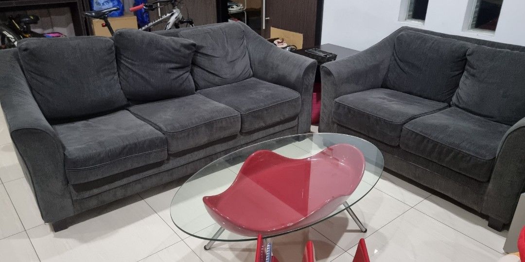 King Coil Sofa Set And Coffee Table, Furniture & Home Living, Furniture ...