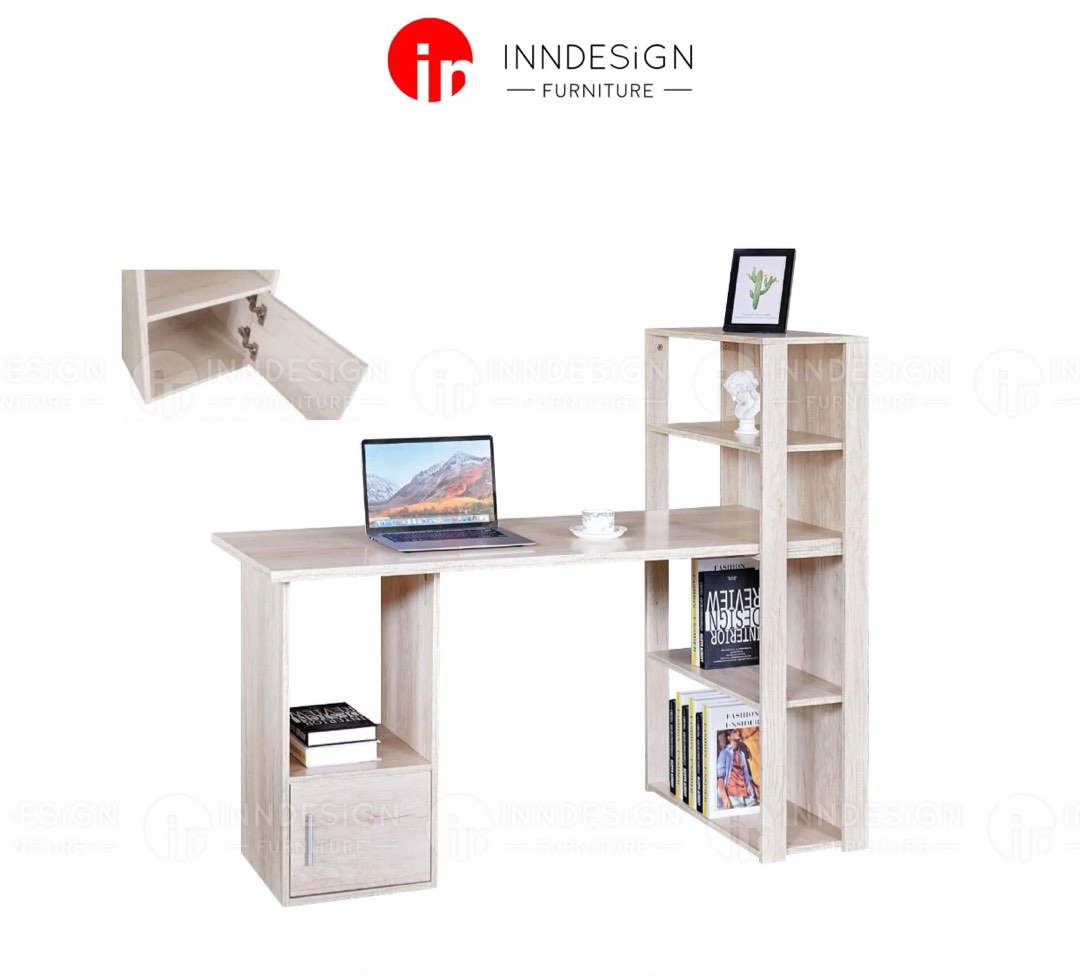 L- Shape Study Table / Study Desk / Writing Table, Furniture & Home ...