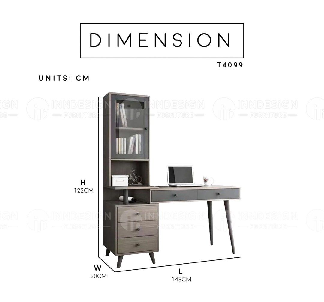 L Shape Study Table With Drawers (Free Delivery and Installation ...