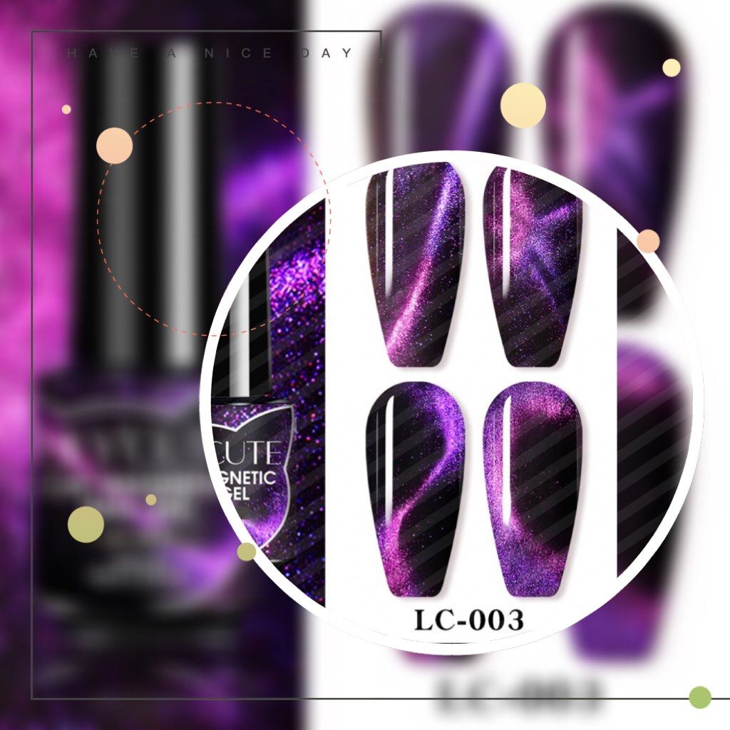 LC-003/LILYCUTE 貓眼膠 閃粉光療膠 磁性凝膠 uv膠 鐳射美甲亮片 可卸光療 可換物甲油膠, 香水、美妝、保養, 美甲、手部保養在旋轉拍賣