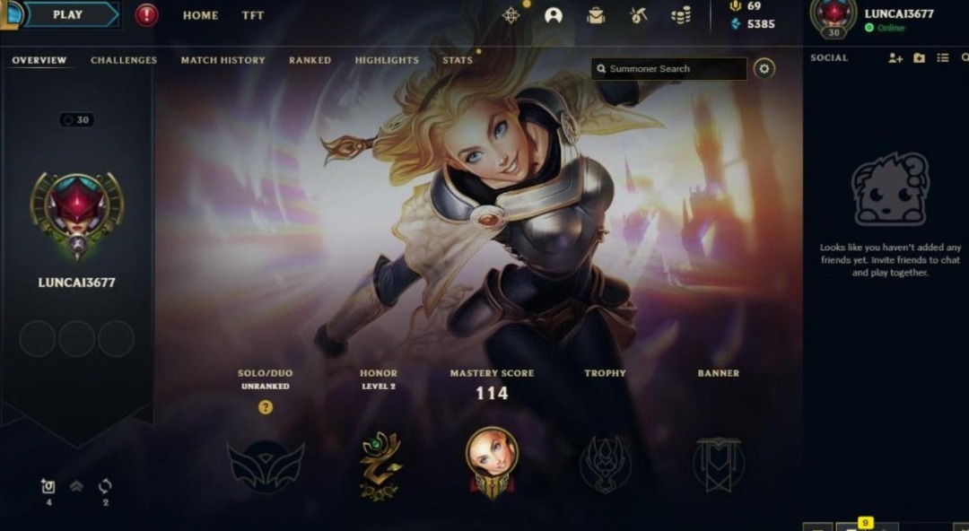 League of legends Riot SEA Servers Unranked account, Video Gaming ...