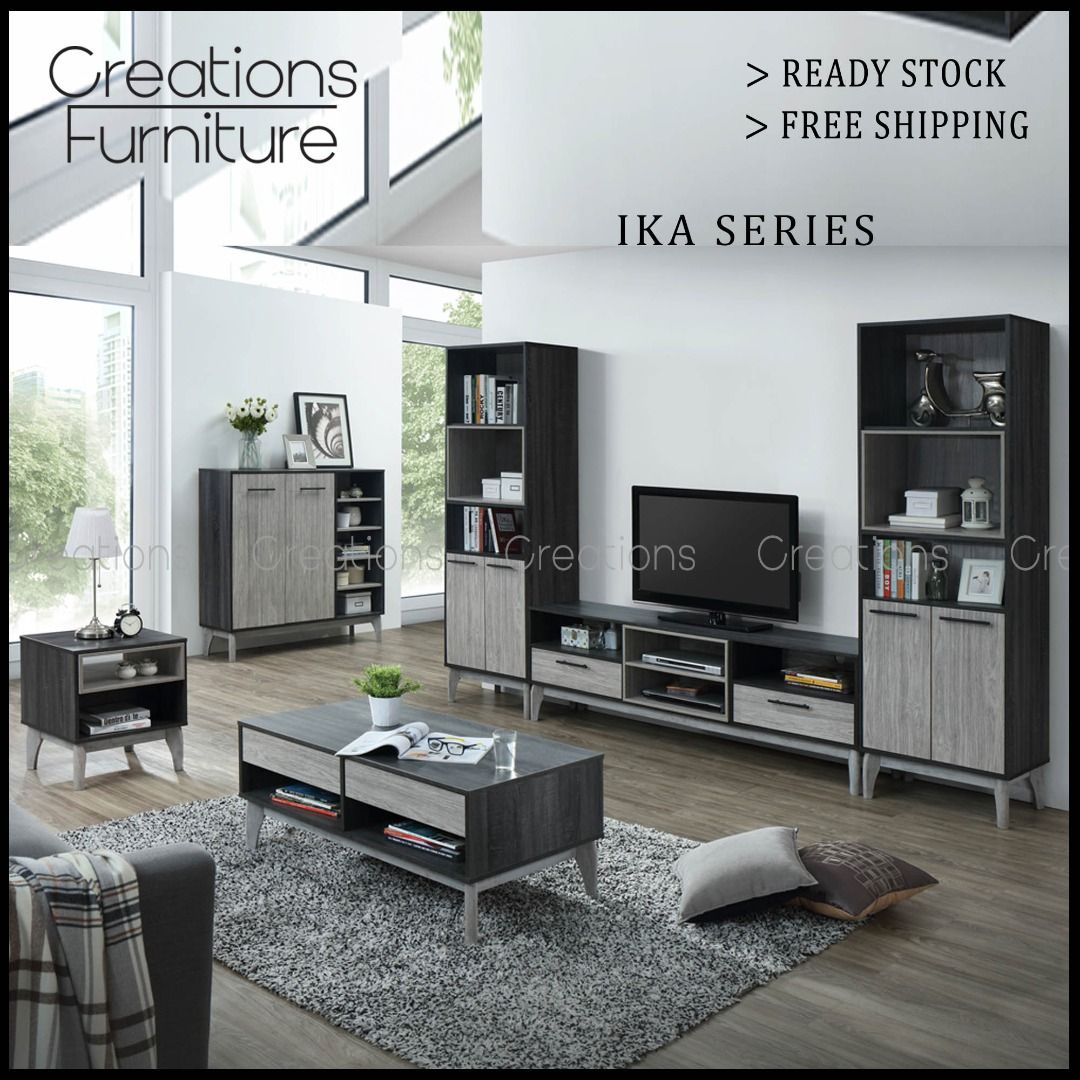 LIMITED OOFER! IKA 6ft TV cabinet/ designed shelving / Wooden -Free ...
