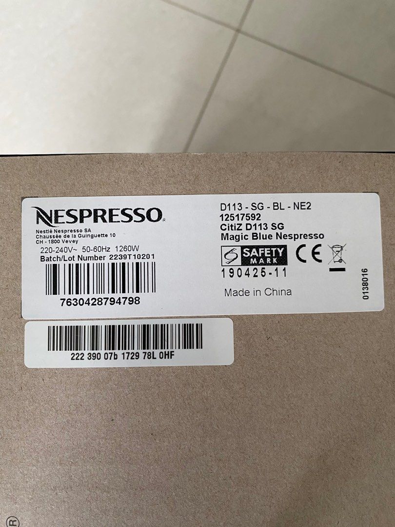 Magic Blue Nespresso CitiZ, TV & Home Appliances, Kitchen Appliances ...