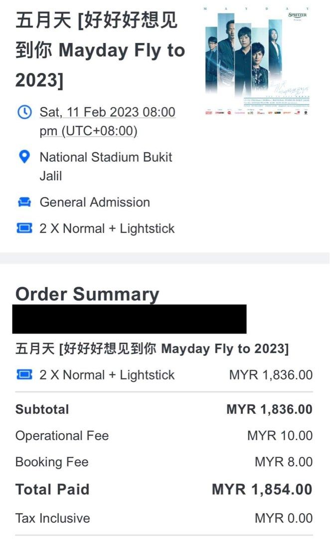 MayDay fly to 2023 world tour in Malaysia Rock ticket, Tickets ...