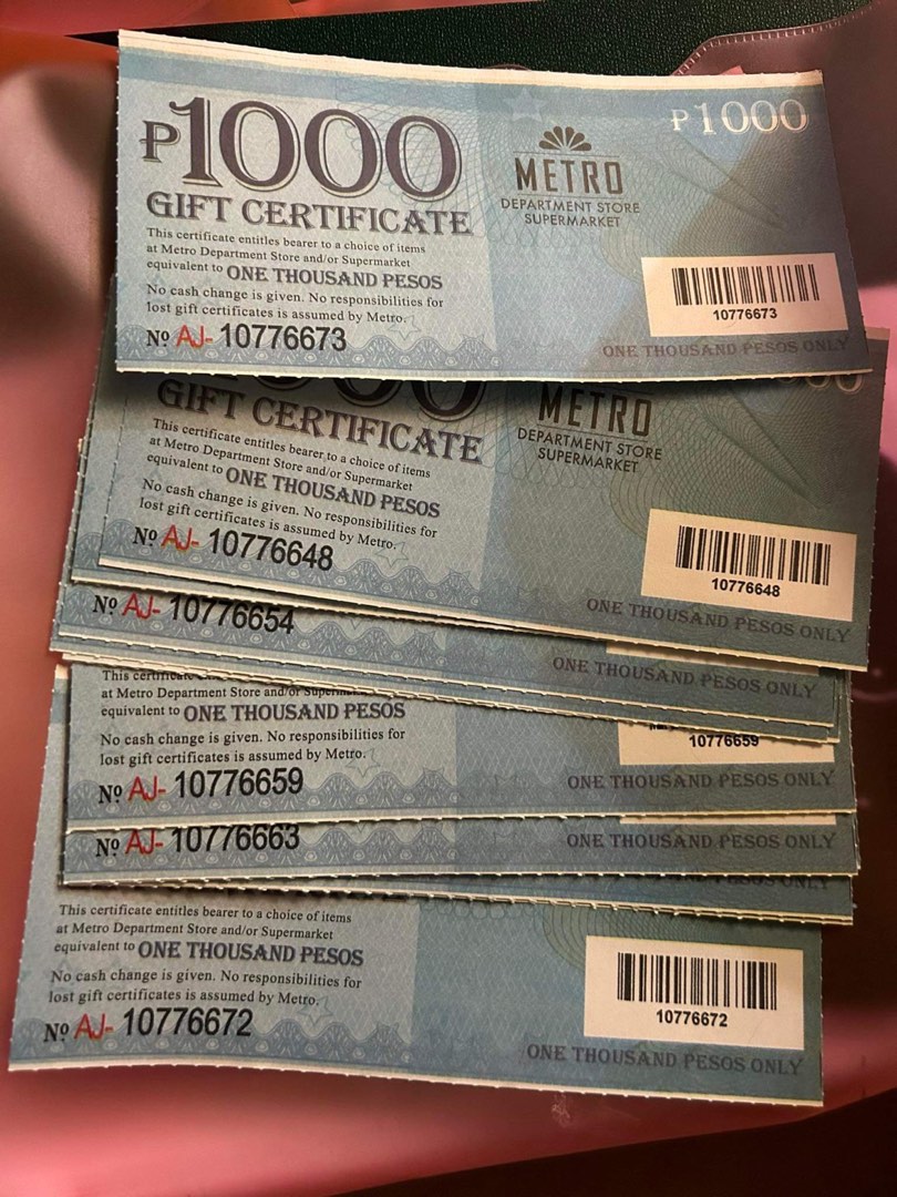 Metro Gaisano Gift Certificates, Tickets & Vouchers, Store Credits on ...