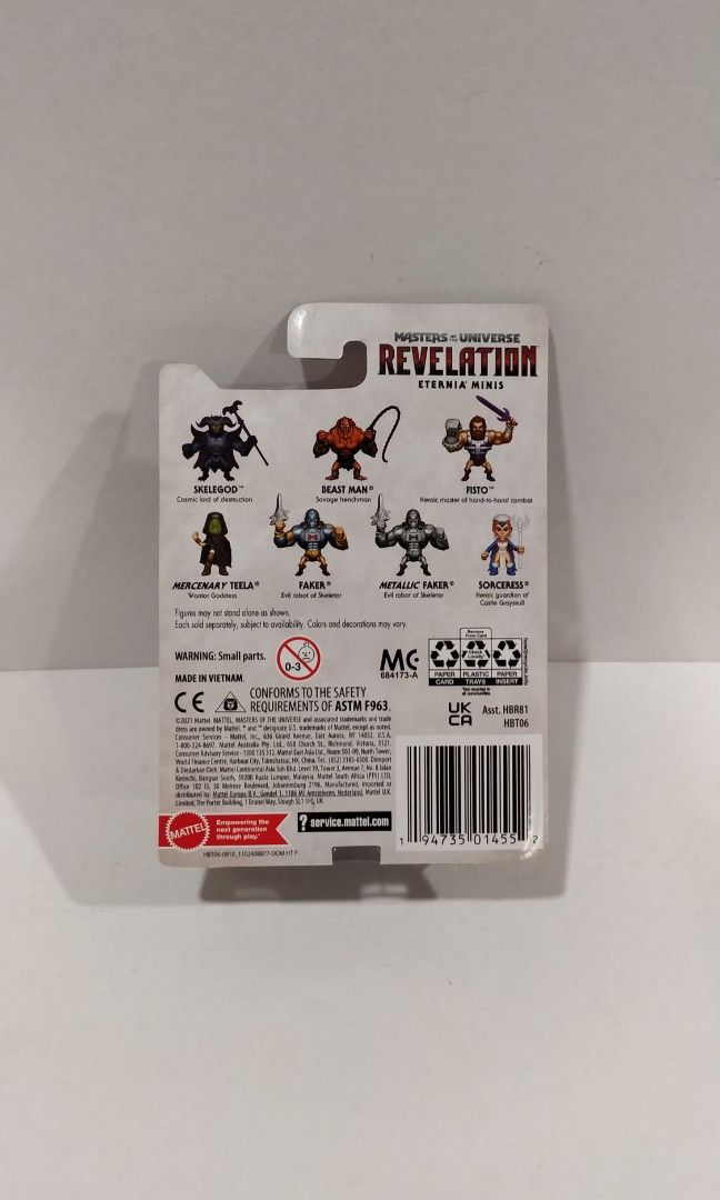 METALLIC FAKER ETERNIA MINIS REVELATION RARE CHASE MOTU HE-MAN MASTERS ...