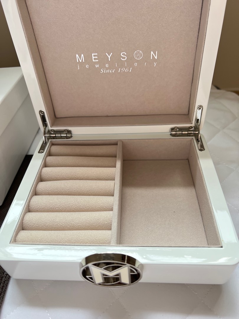 Meyson jewellery box in white, Luxury, Accessories on Carousell