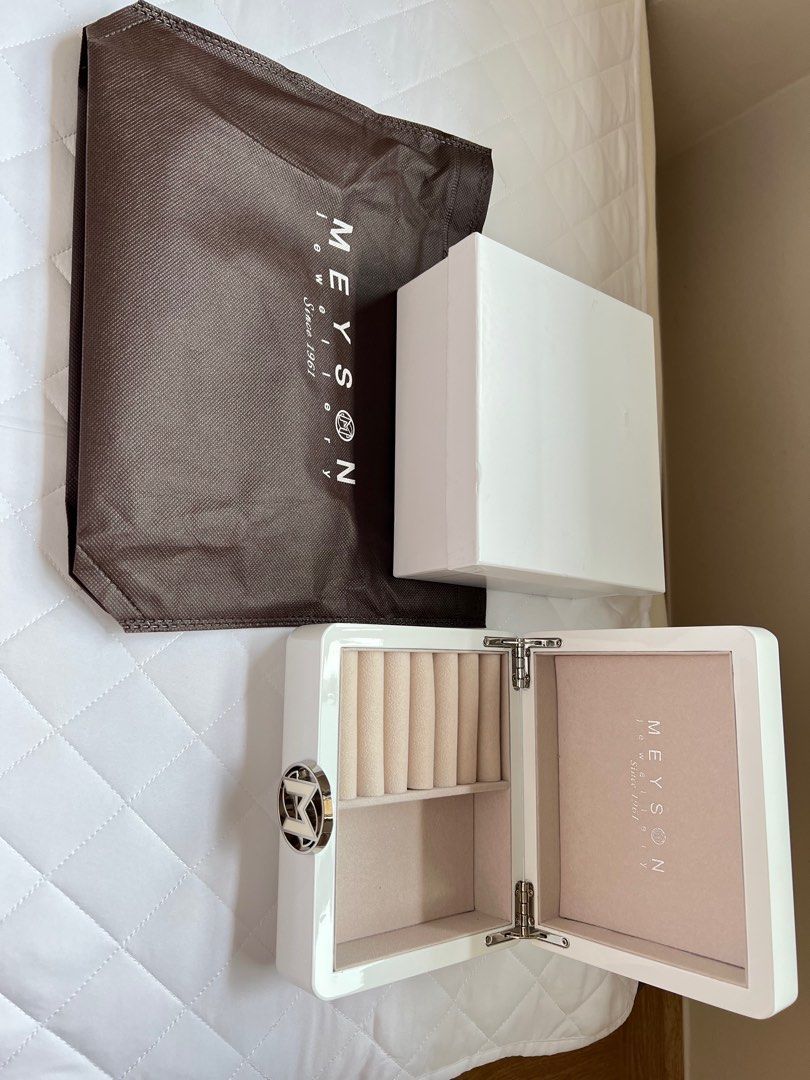 Meyson jewellery box in white, Luxury, Accessories on Carousell