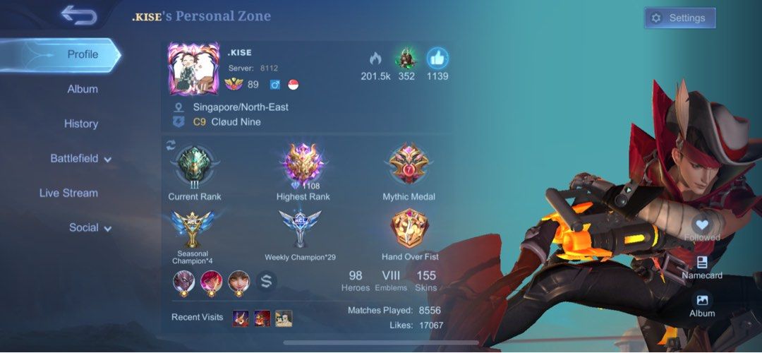 Mobile Legend Account | Above 1k | Positive Winrate, Video Gaming ...