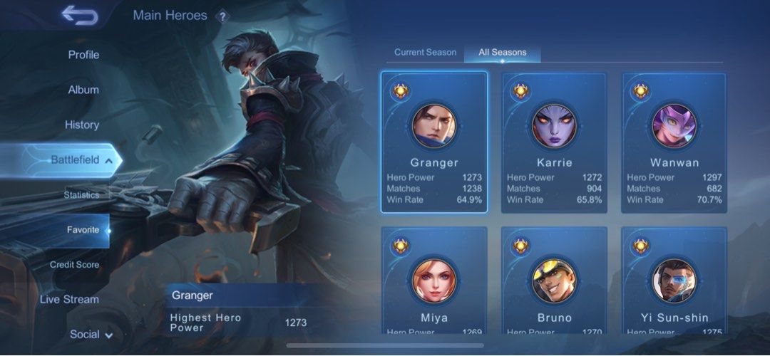 Mobile Legend Account | Above 1k | Positive Winrate, Video Gaming ...