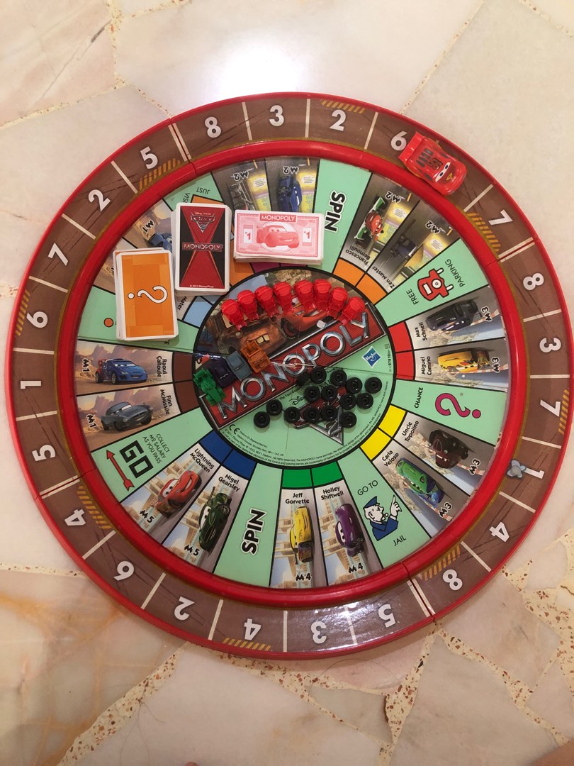 Monopoly Lighting McQueen race track game, Hobbies & Toys, Toys & Games ...
