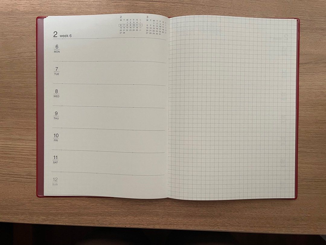 MUJI 2023 WEEKLY PLANNER ON HAND, Hobbies & Toys, Stationary & Craft ...