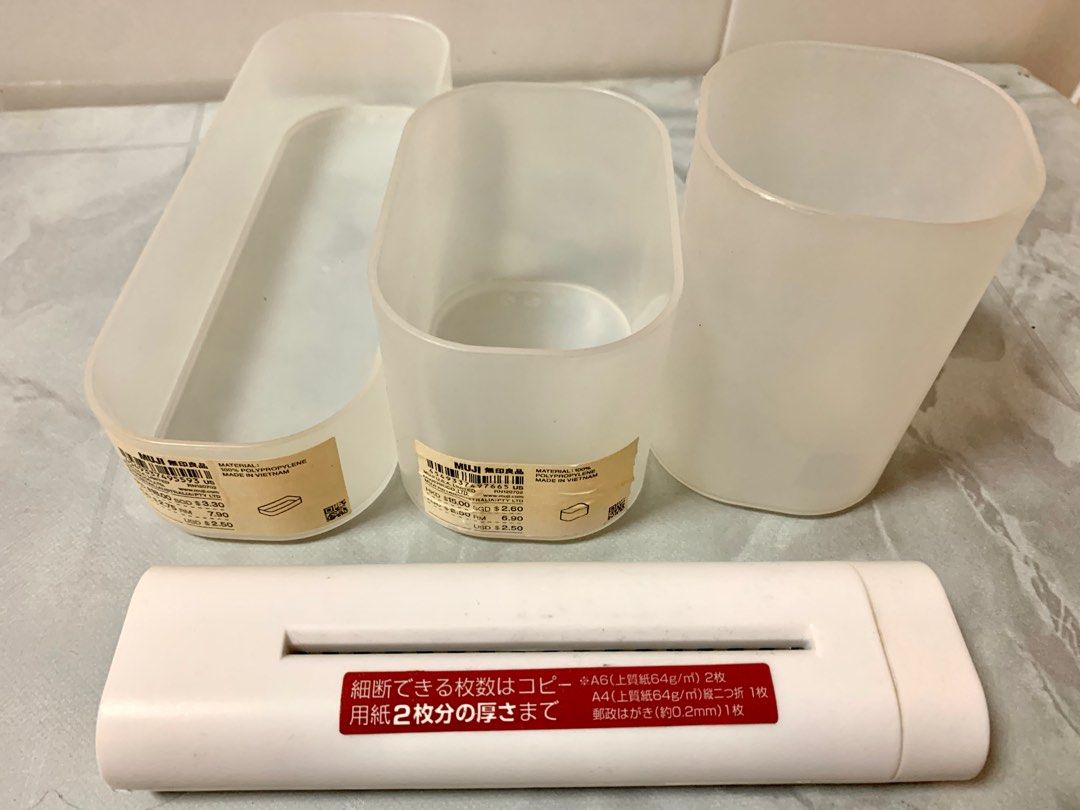 Muji paper shredder, free 3 muji container organiser, Hobbies & Toys ...