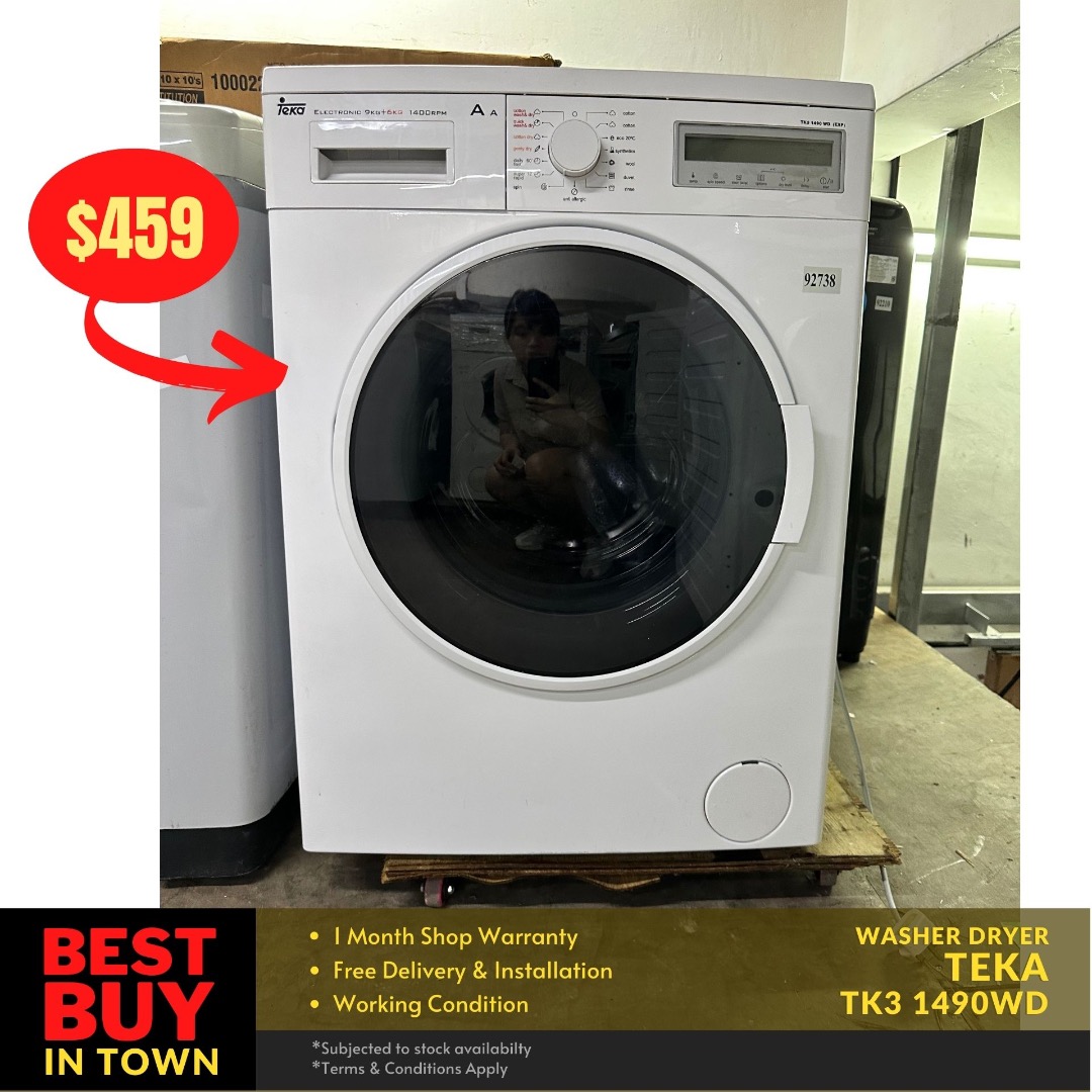 MUST BUY! TEKA 9/6KG Front-Load Washing Machine with Dryer (92738), TV ...