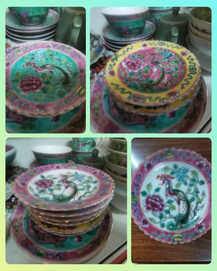 Peranakan Baba Nyonya Nonya Small Plate Assorted Colors, Furniture ...