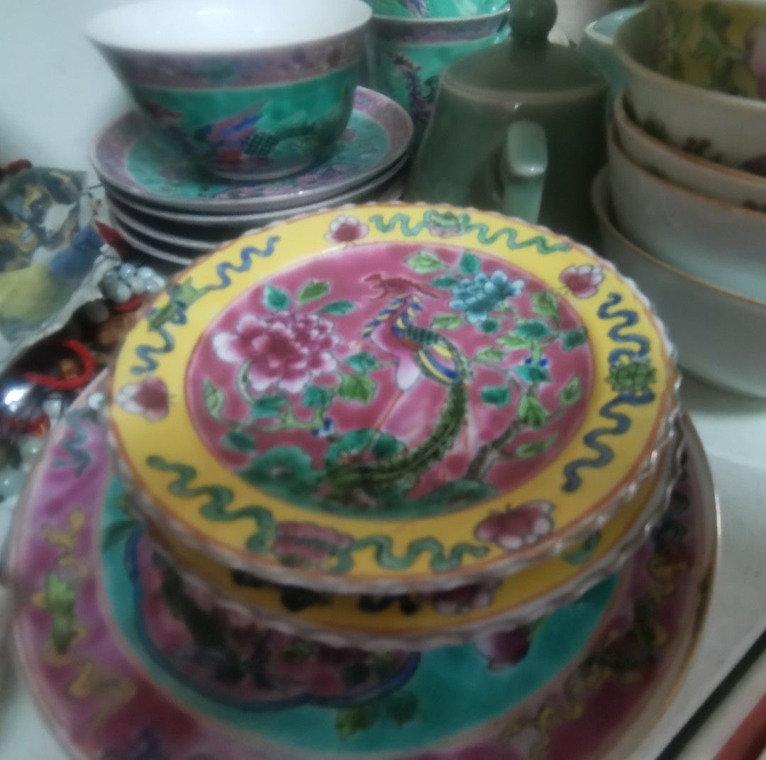 Peranakan Baba Nyonya Nonya Small Plate Assorted Colors, Furniture ...