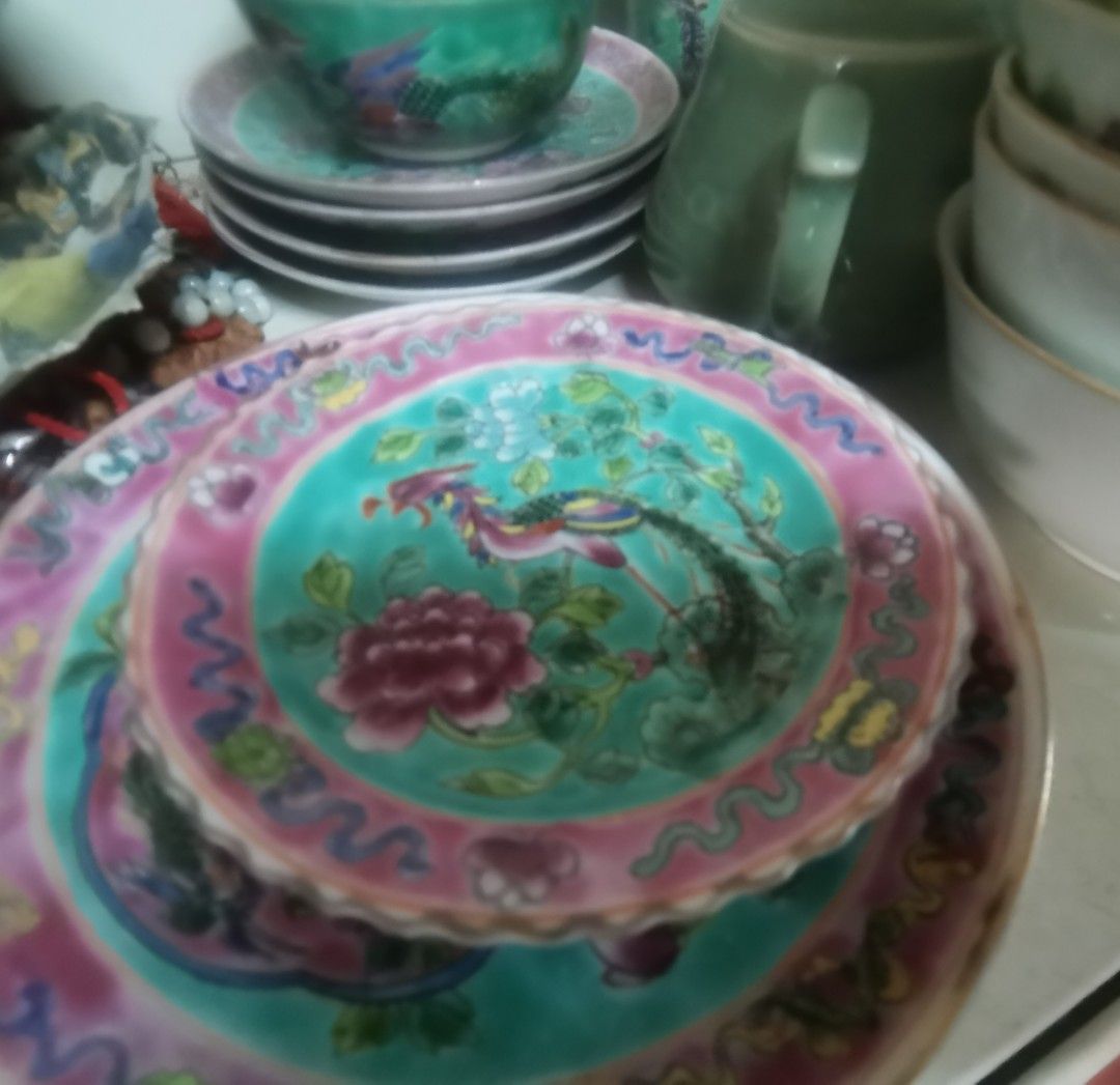 Peranakan Baba Nyonya Nonya Small Plate Assorted Colors, Furniture ...