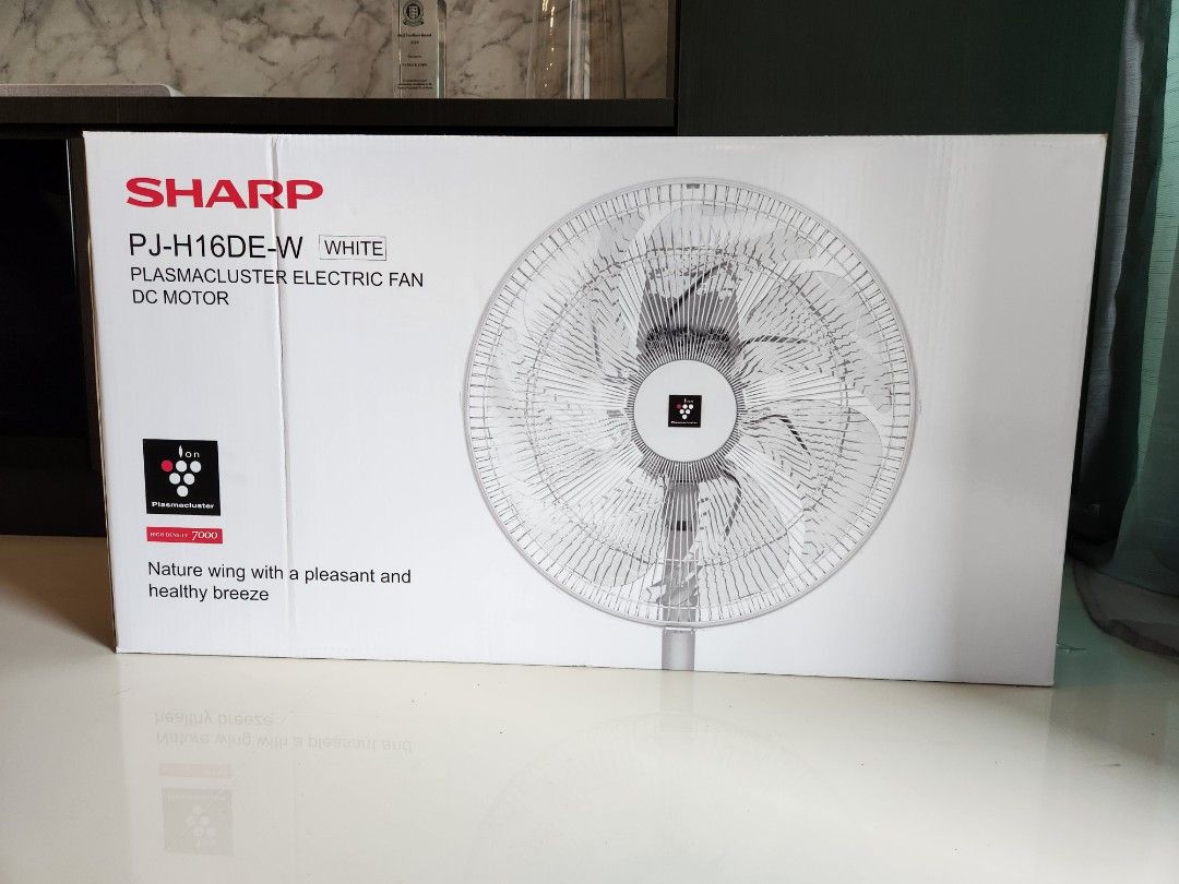 PJ-H16DE-W Sharp plasmacluster electric standing fan (white), Furniture ...