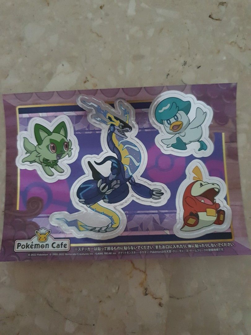 Pokemon cafe Pokemon Violet sticker set, Hobbies & Toys, Memorabilia ...