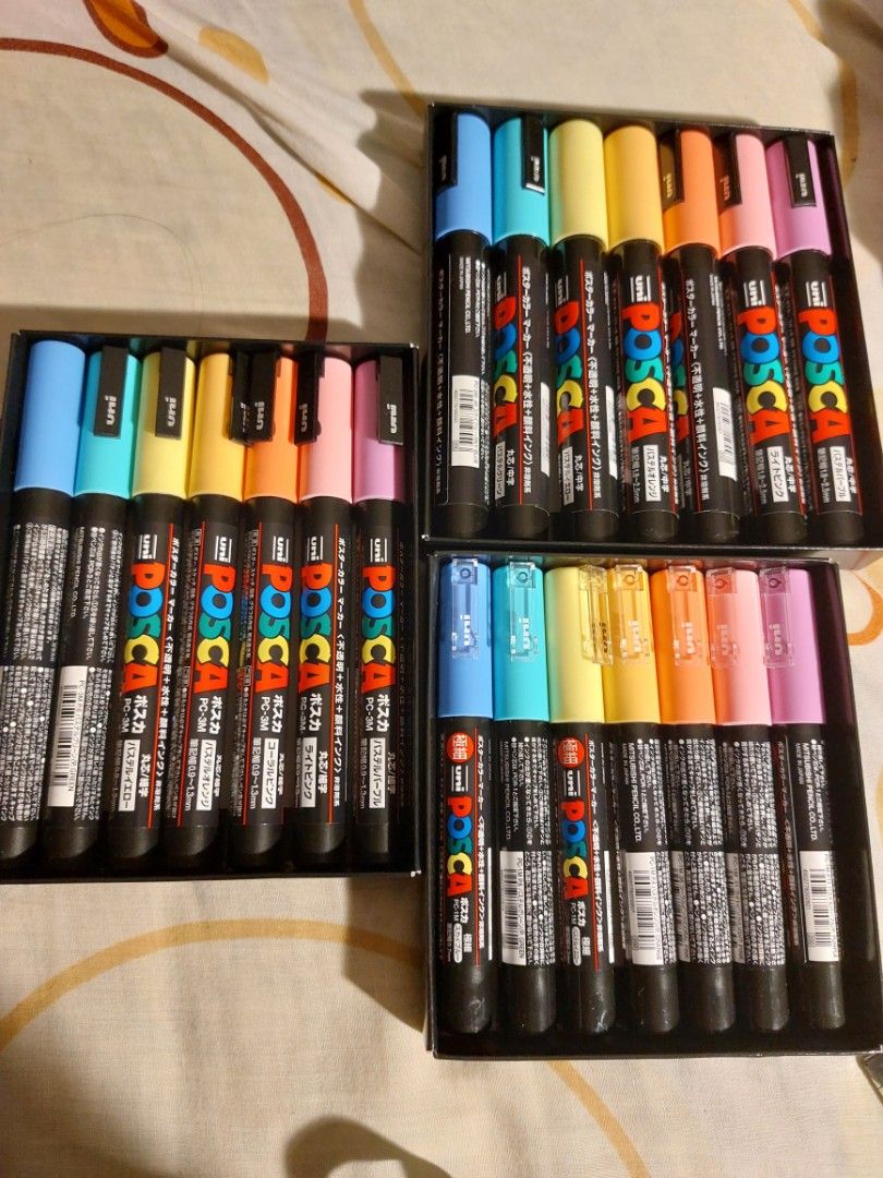Posca Acrylic Markers (PC 5M-15 and PC 8k-15) Brand new and unused ...