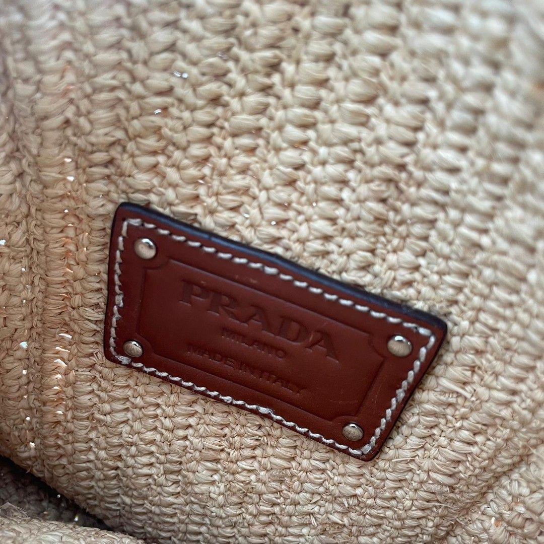Prada Raffia Bag, Luxury, Bags & Wallets on Carousell