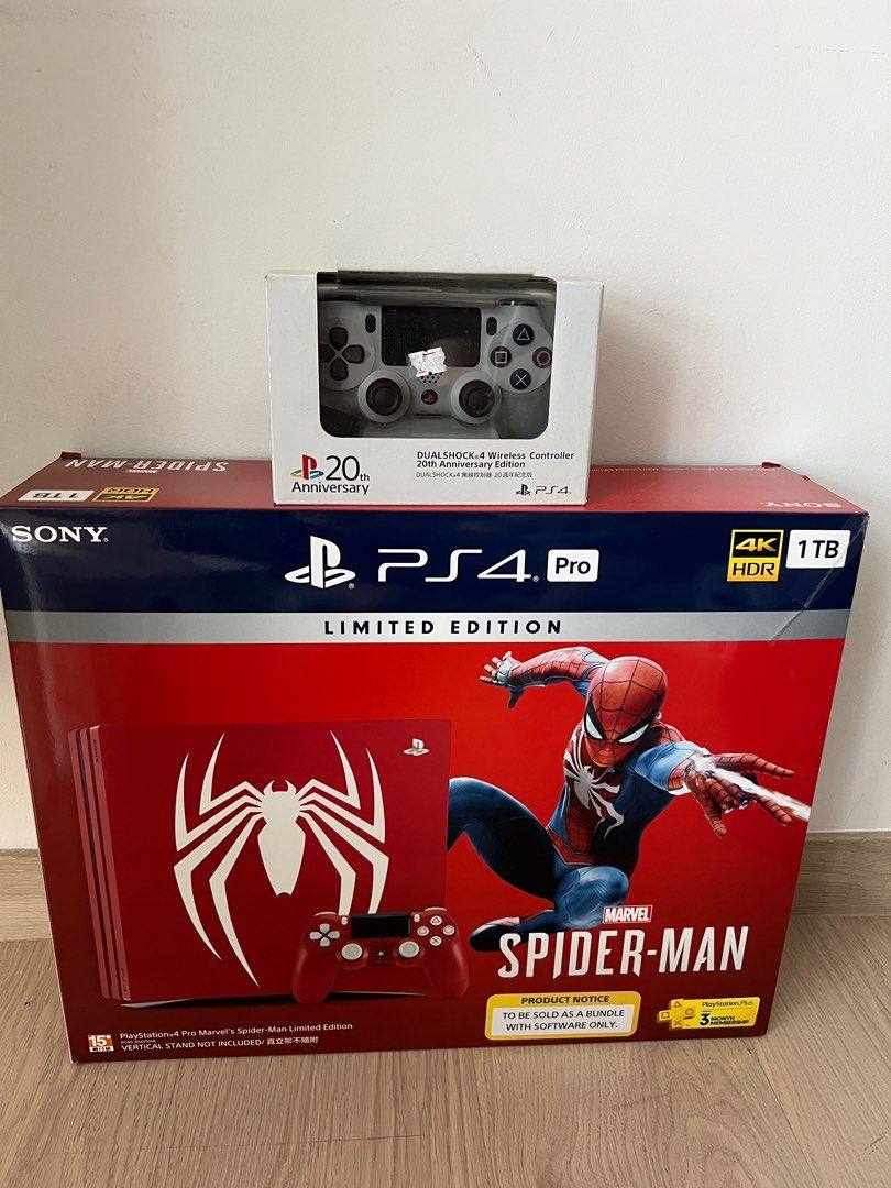 PS4 Pro Spider Man limited edition, Video Gaming, Video Game Consoles ...