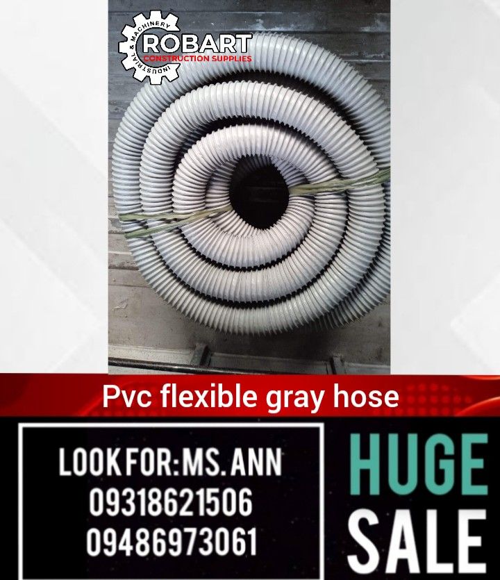 Pvc flexible grey hose, Commercial & Industrial, Construction Tools ...