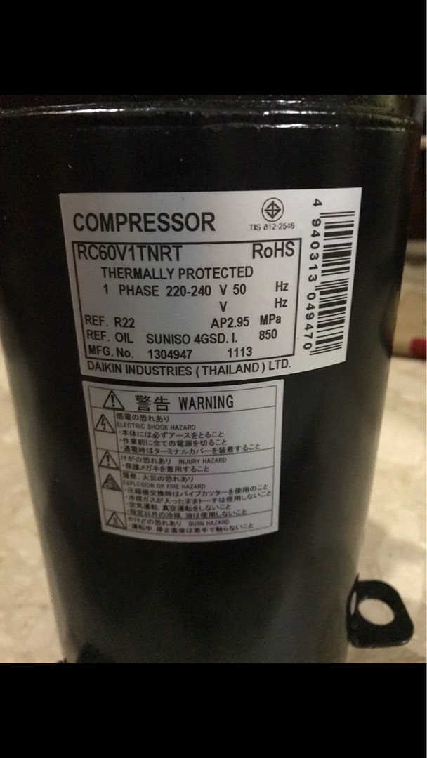 R22 Daikin compressor system 3, TV & Home Appliances, Air Conditioners ...