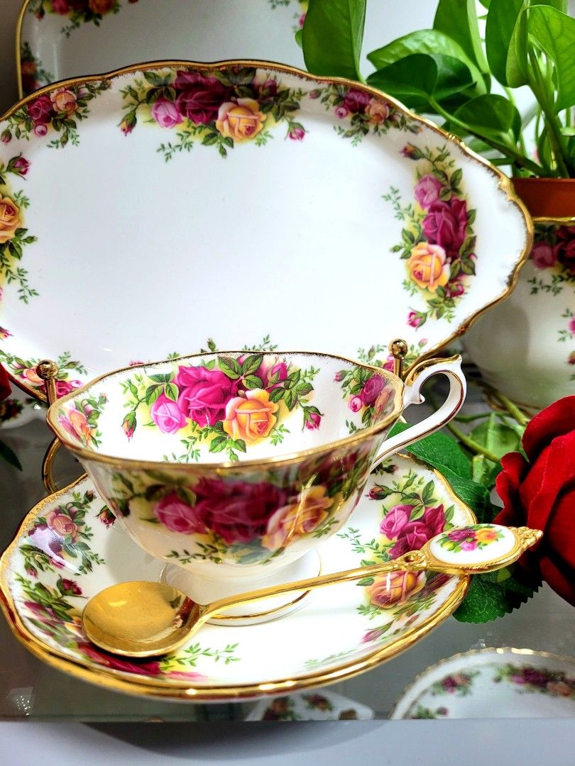 Rare Royal Albert teaspoon Country rose, Hobbies & Toys, Memorabilia ...